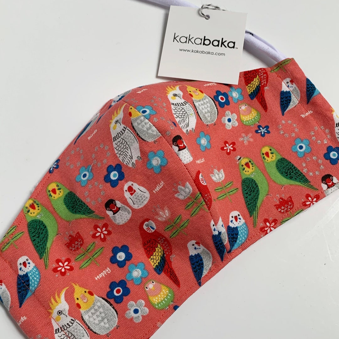 Parrots Face Mask With Pocket for Filter and Fabric Ties - Etsy