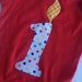 First Birthday Number 1 Candle Red One Piece With Rainbow Polka Dot Bow ...