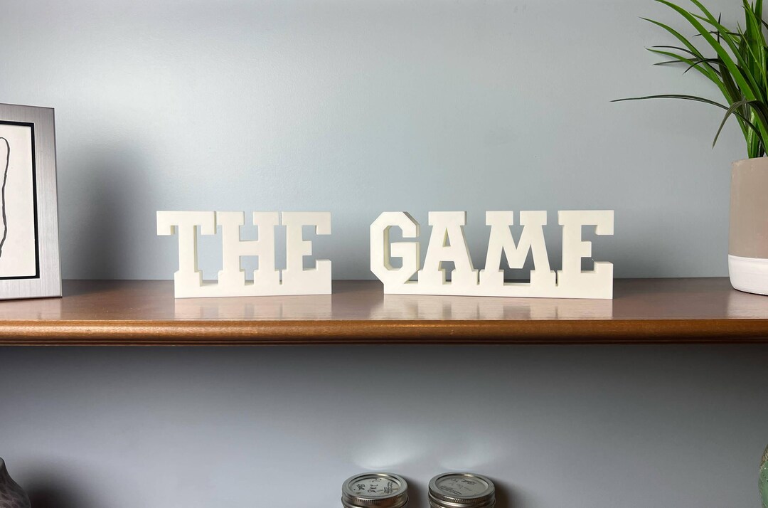 The Game 3D Printed Text - Etsy