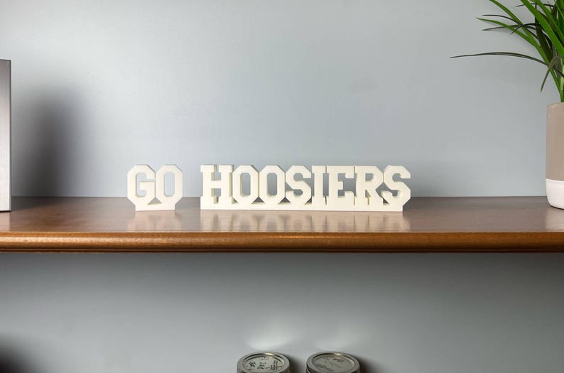 Go Hoosiers 3D Printed Text - Etsy