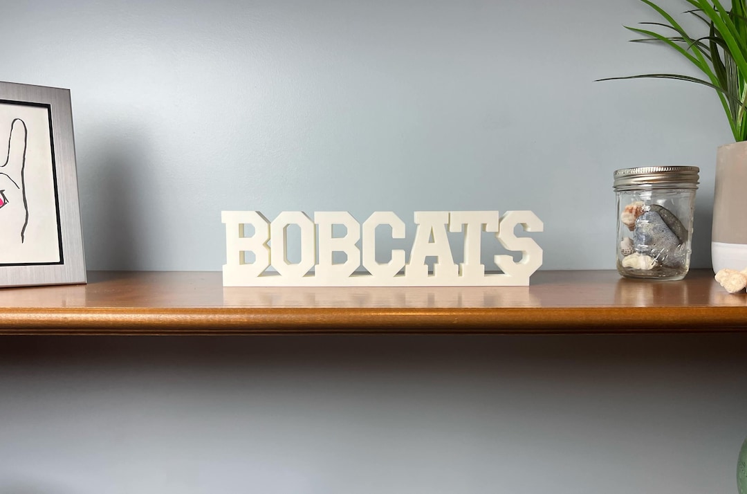 Bobcats 3D Printed Text - Etsy