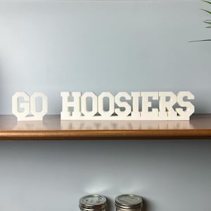 Go Hoosiers 3D Printed Text - Etsy