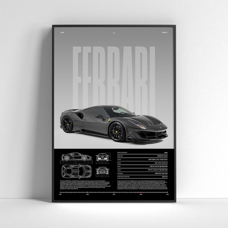 Ferrari 488 Pista - Etsy