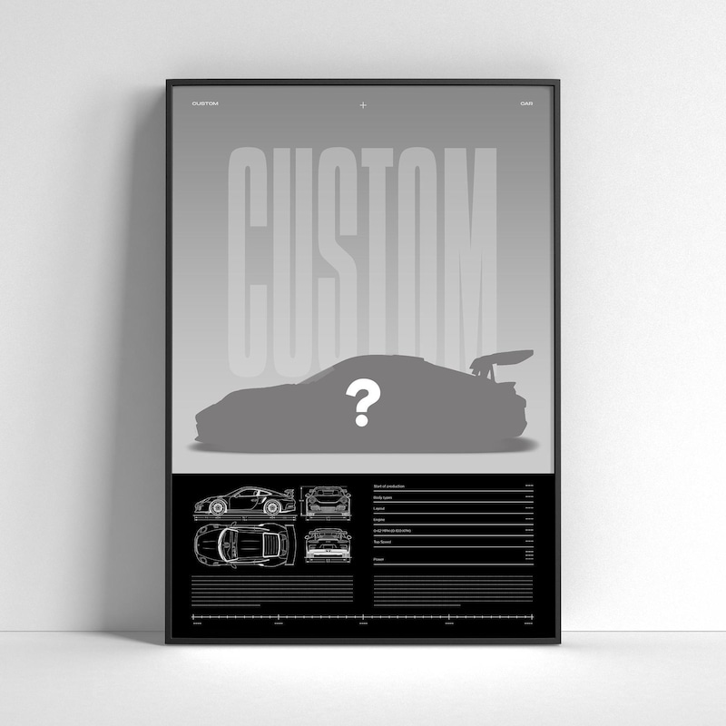 Car Personalised Poster - Etsy