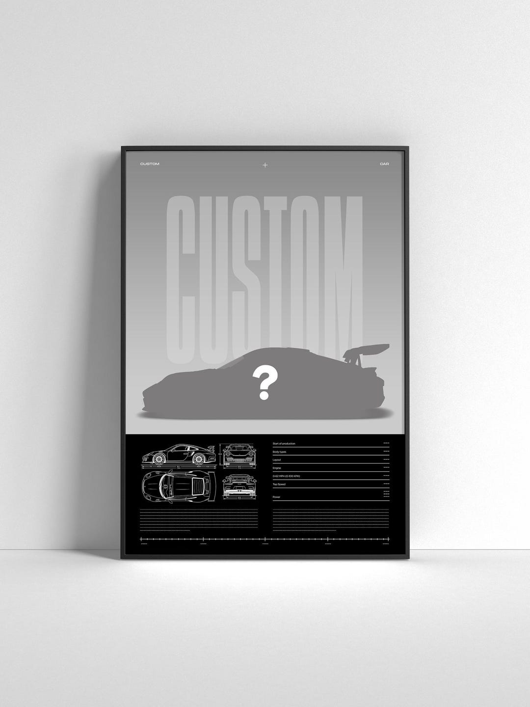 Custom Car Poster | Personalized Automotive Wall Art Print | Luxury Car ...
