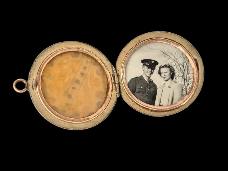 Antique Gold Locket 12K GF Photo Locket Paste Stone Art Nouveau ...