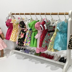 White 30-inch Clothes Rack for 18 Dolls. Shipping is Included in the ...