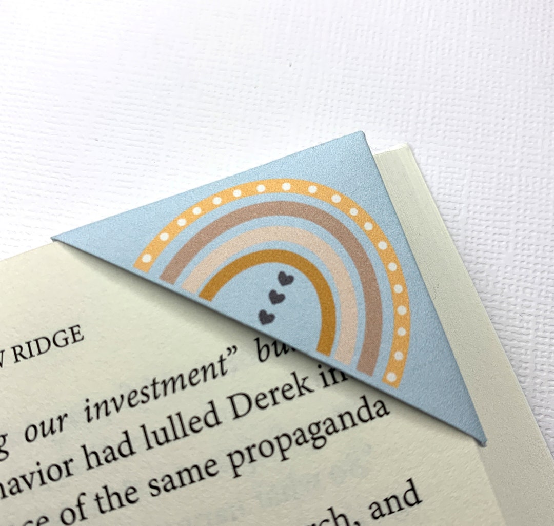 Boho Rainbow Bookmark - Library Corner Bookmarks - Reader Gifts - Book ...