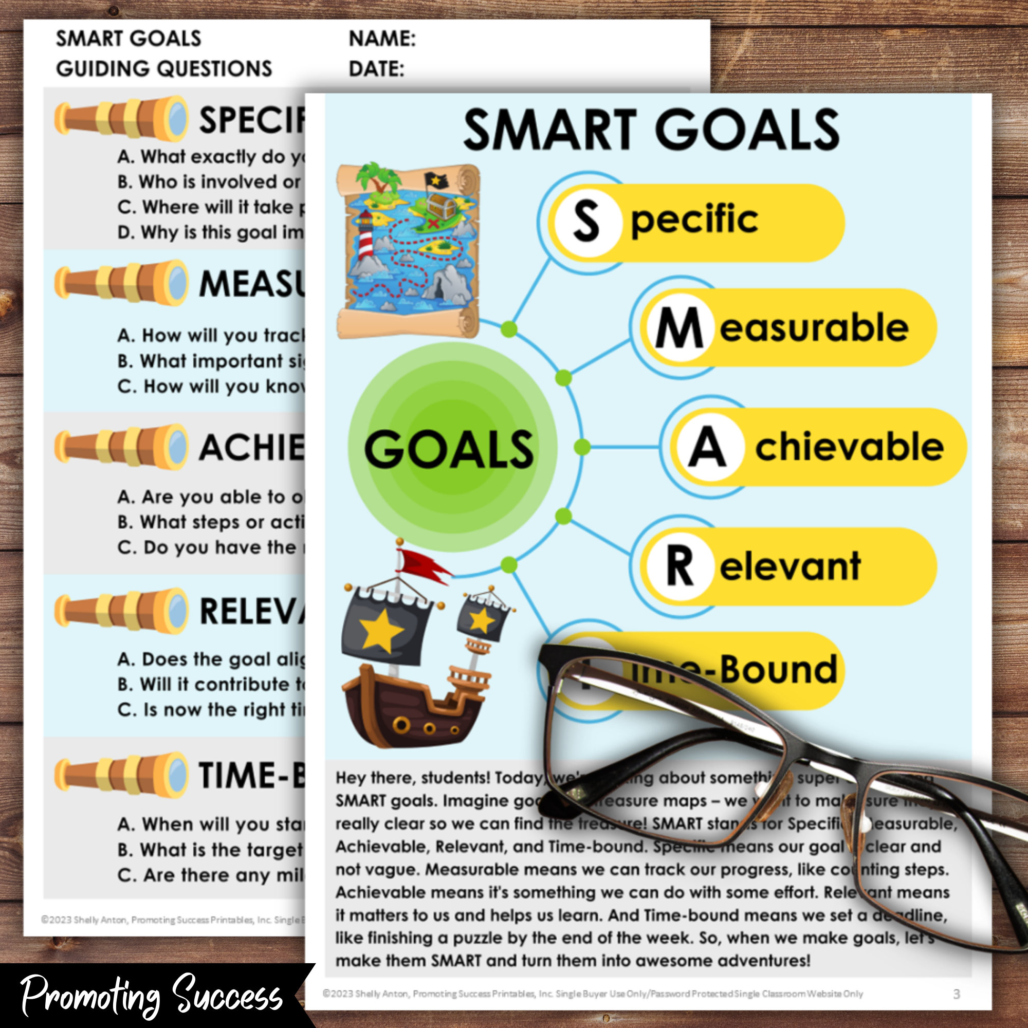 SMART Goal Planner 2024 SMART Goals Goal Setting Planner Tracker ...