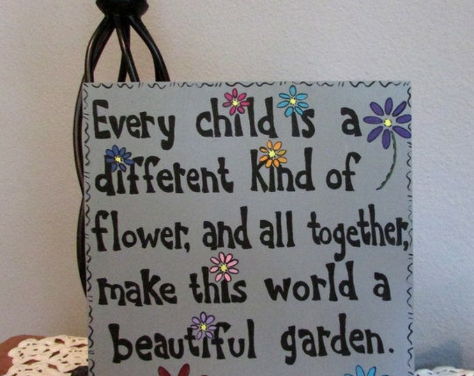 Teacher Classroom Wood Sign Every Child is Different - Etsy