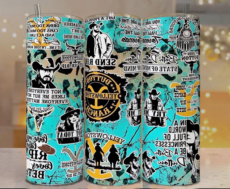 Western Cowboy Tumbler Wrap: Rustic Ranch Sublimation Design (digital ...
