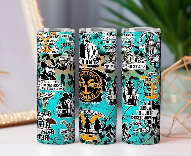 Western Cowboy Tumbler Wrap: Rustic Ranch Sublimation Design (digital ...