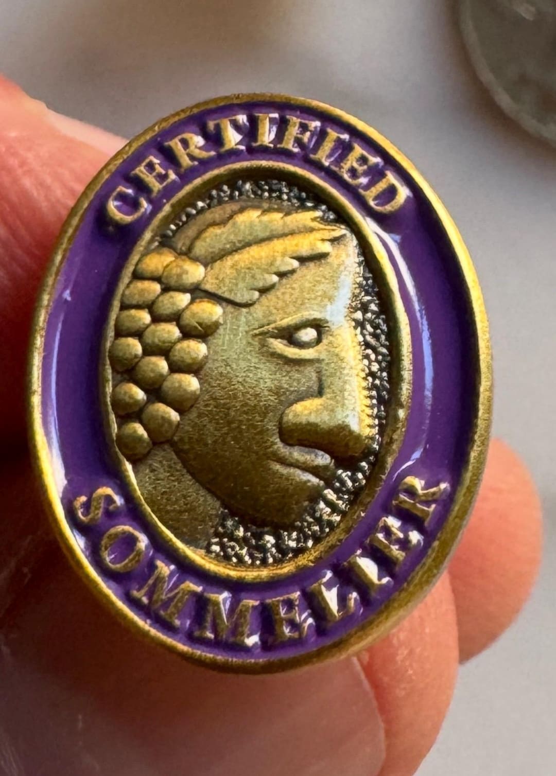 Certified Sommelier Lapel Pin – Purple & Gold – Wine Professional Badge ...