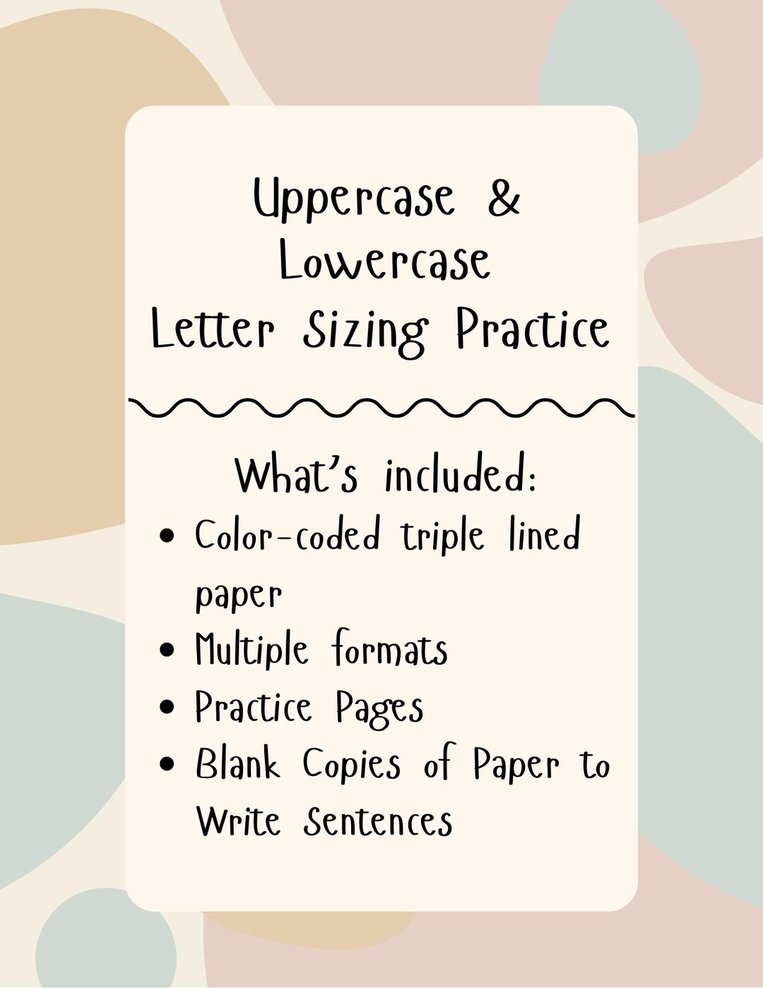 Handwriting Practice Bundle | Uppercase & Lowercase Letter Sizing | Ot ...
