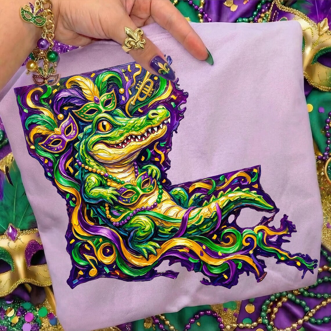 Louisiana Alligator Mardi Gras Map PNG, Fat Tuesday Crocodile State ...