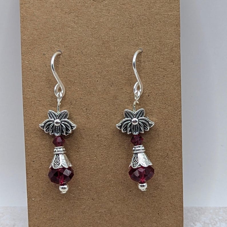Gypsy Rose Crystal Drops - Red Swarovski Crystal Dangle Earrings - Etsy