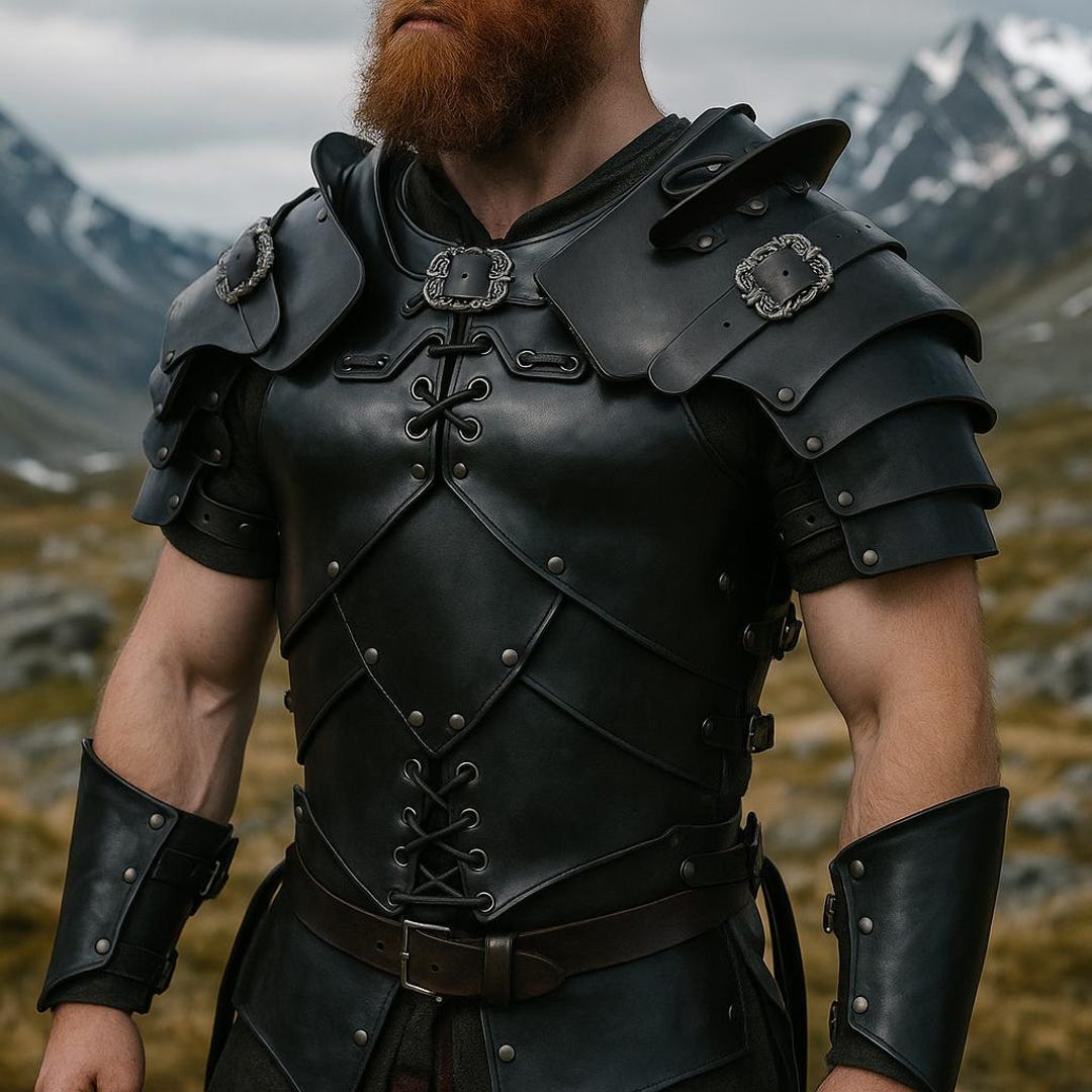 Viking Chest Armor – Medieval Leather Cuirass for LARP, Gladiator ...
