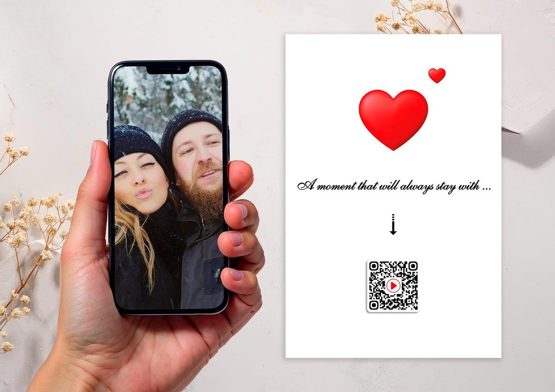 Personalized Video QR Code Love Card: Romantic Gift (instant Download ...
