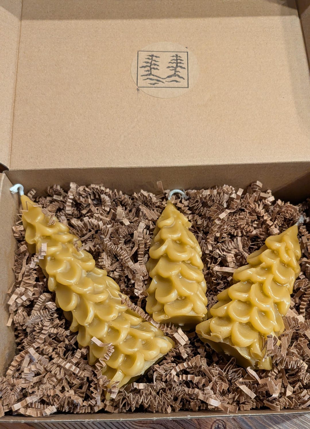 100% Custom Beeswax Candle Christmas Tree Gift Box - Etsy