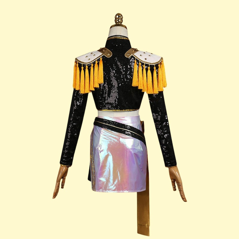 Kpop Demon Hunter Rumi Costume Set – Black & Gold Halloween Cosplay Outfit | Fan-made Rumi ...