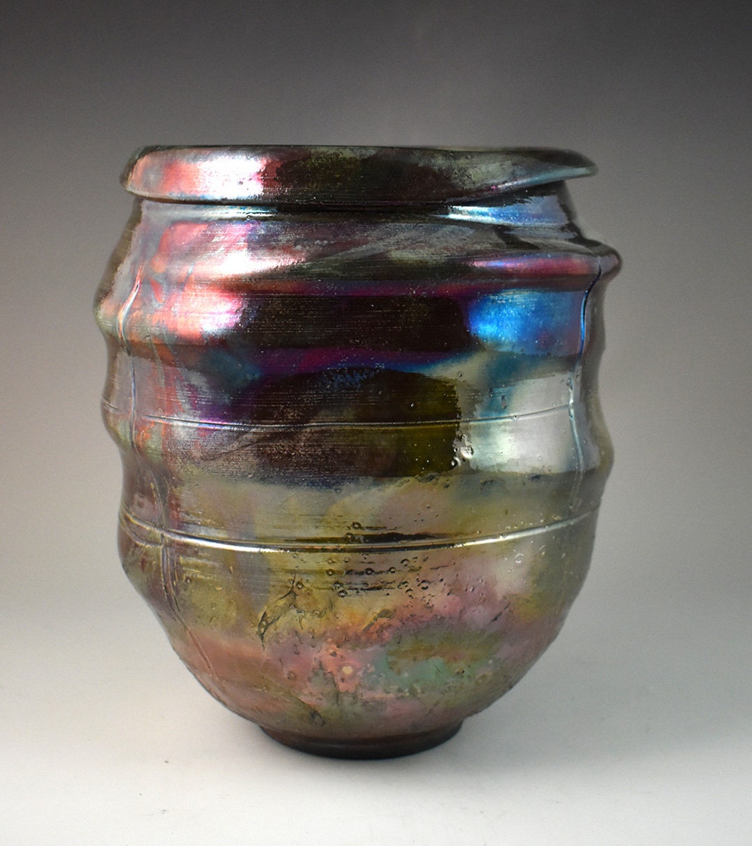 Raku Vase Copper Luster Nov21-rv4 - Etsy