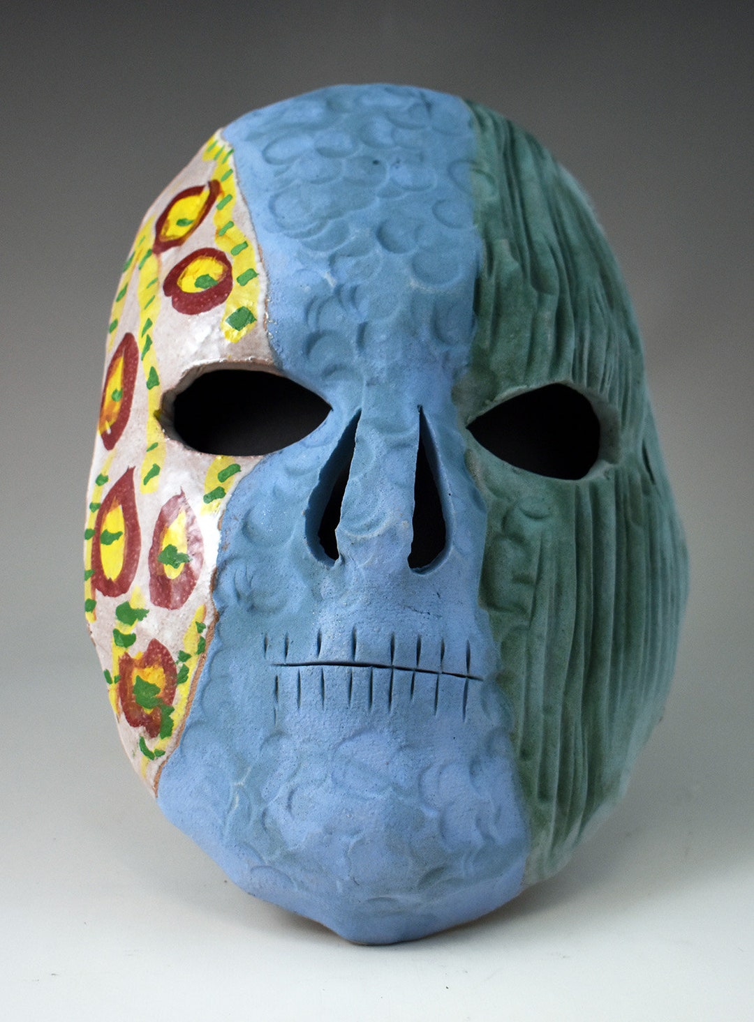 Ceramic Skull Mask, Day of the Dead, Dia De Los Muertos Low Fire ...