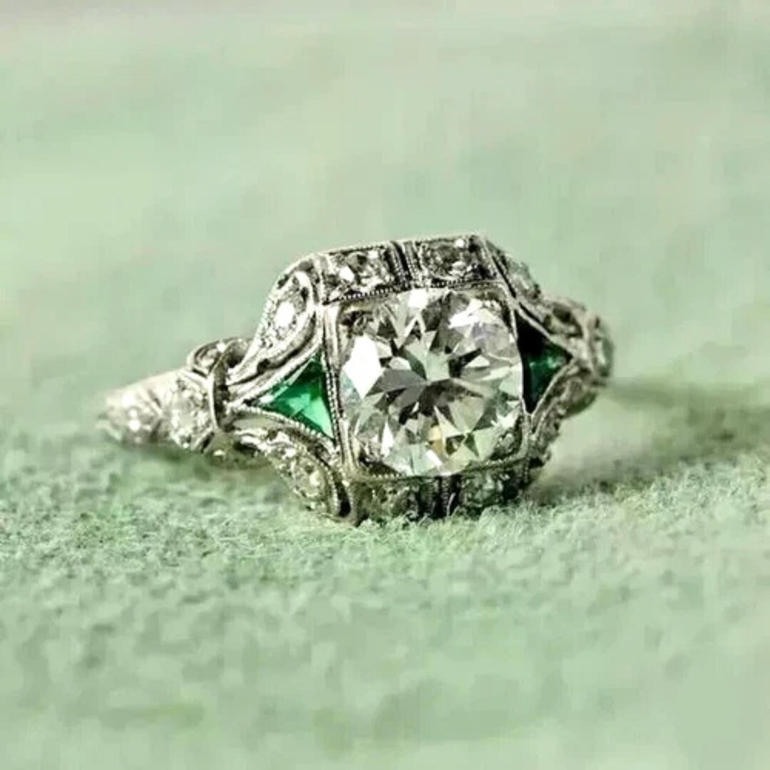Art Deco Moissanite Engagement Rings