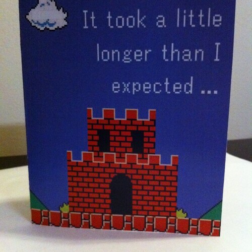 Mario Card Template - Etsy