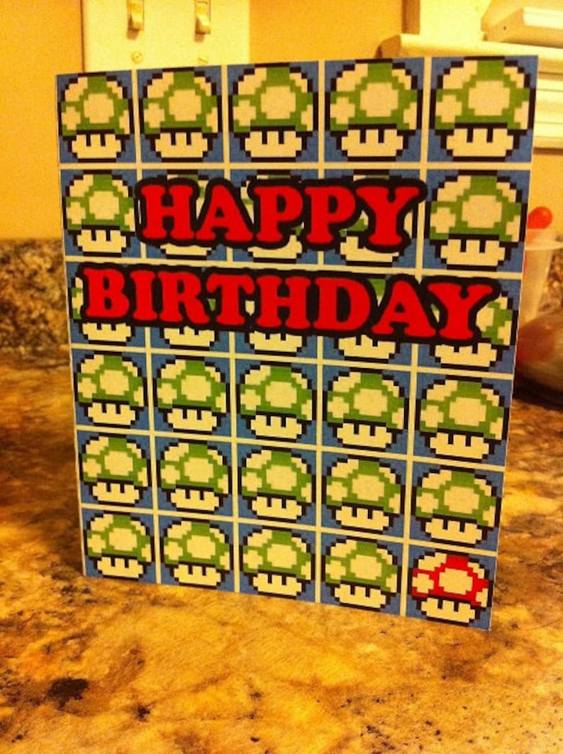 Mario Birthday Card Template Etsy mario-birthday-card-template-etsy