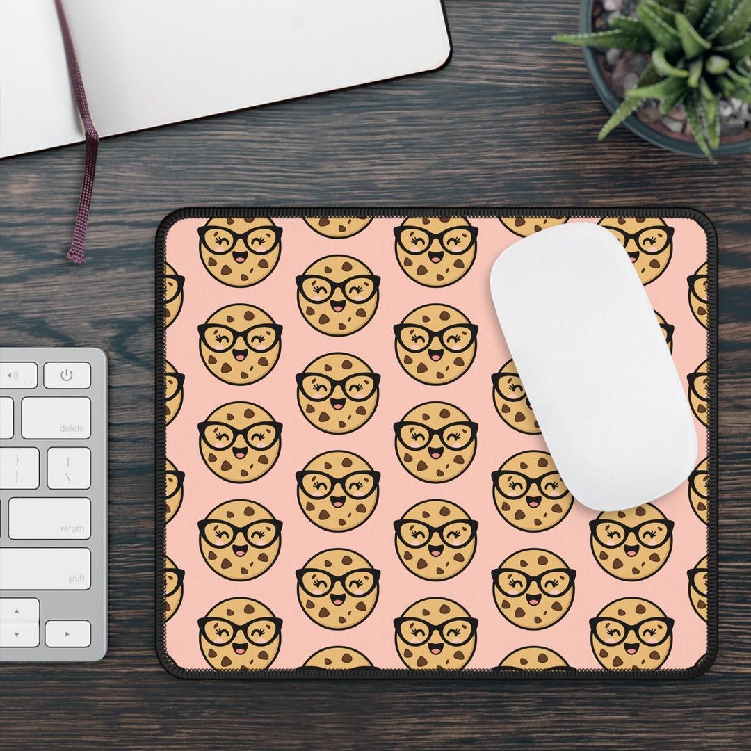 Cute Clever Cookie Pink Gaming Mouse Pad, Fun Desk Decor, Gaming ...