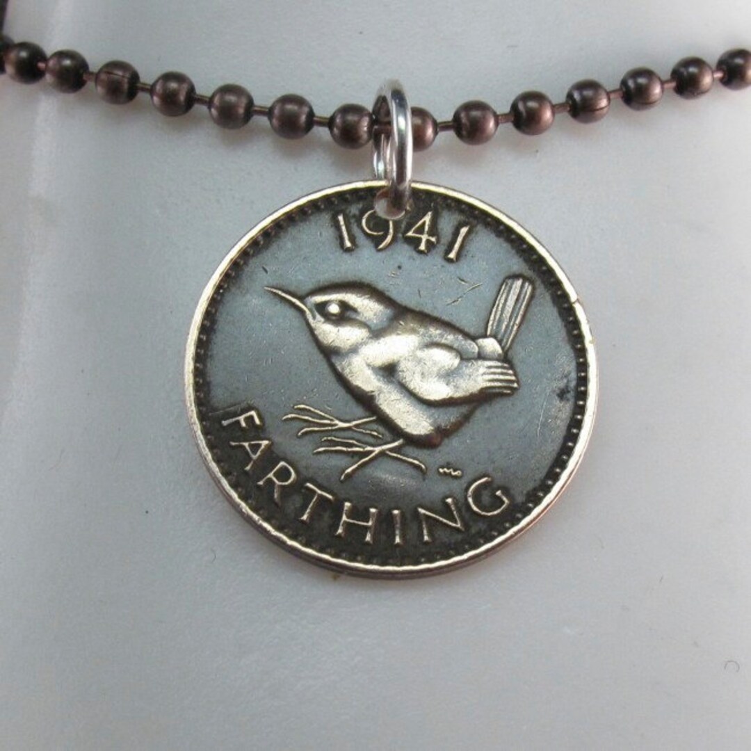 Wren COIN Necklace. Wren Jewelry .england Charm Coin . Bird Lover . Uk ...