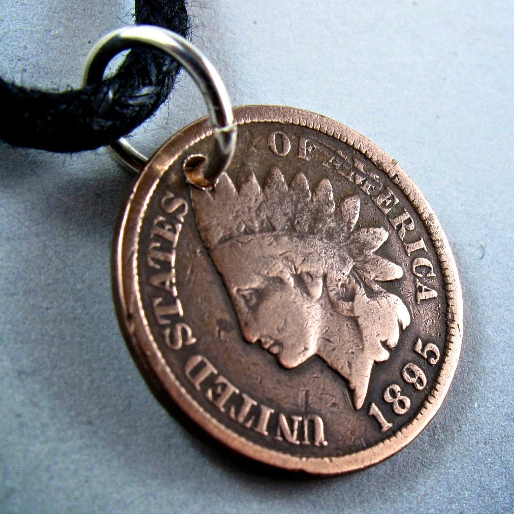 Antique Penny Necklace Coin Pendant. Penny Charm. United - Etsy