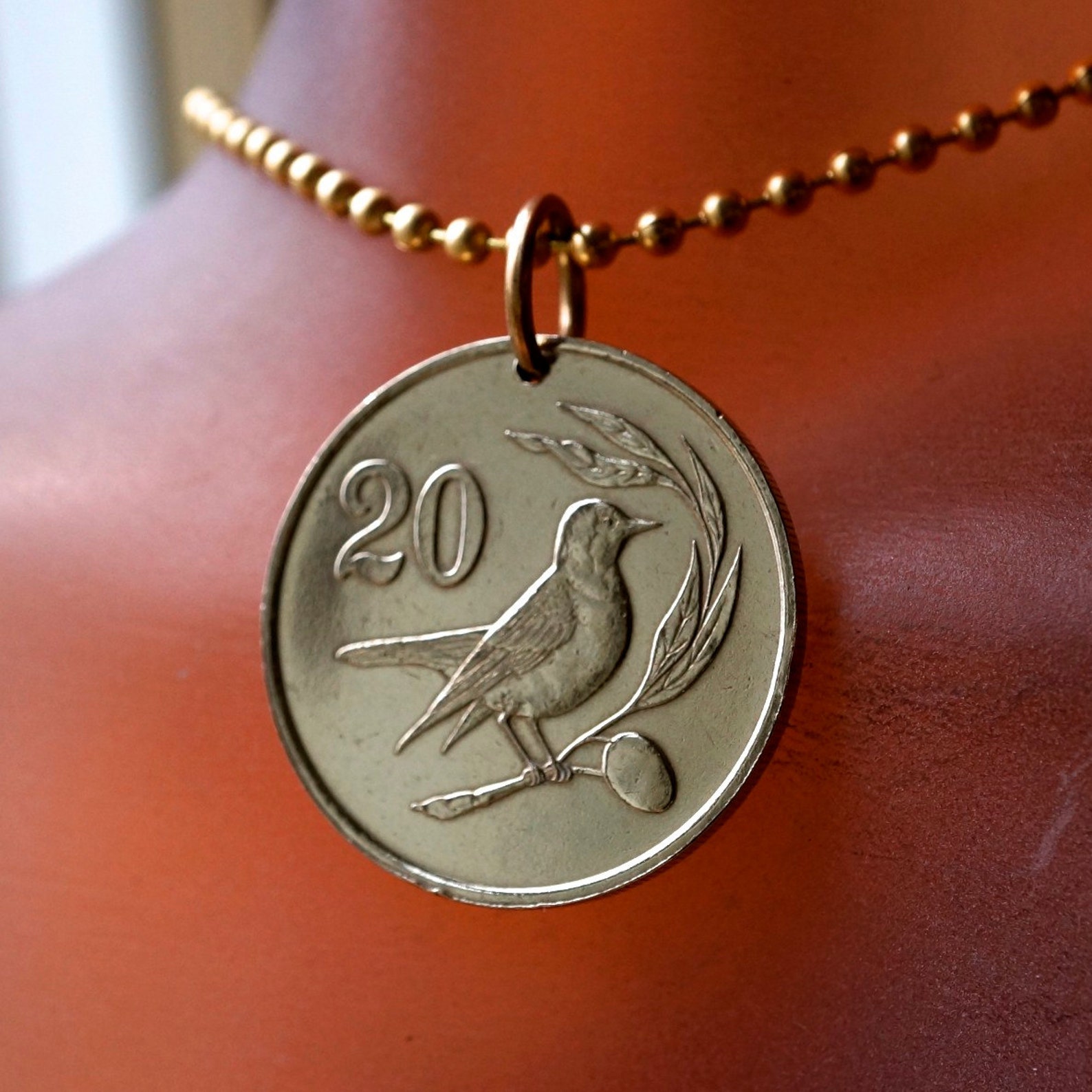 Cyprus Olive Branch Necklace. FRIENDSHIP. Song BIRD Charm | Etsy