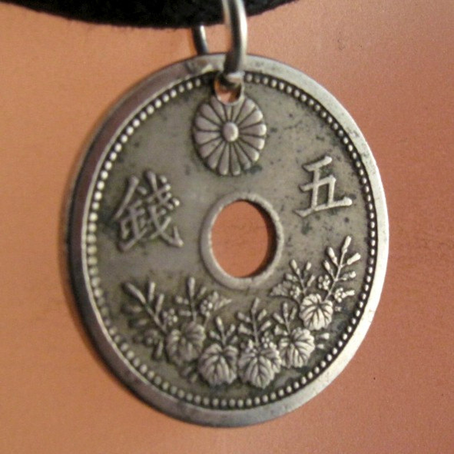 JAPANESE Sen Coin Pendant Jewelry . Mens Necklace No.001124 - Etsy