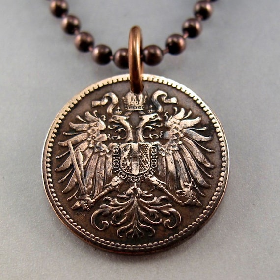 Austria Pendant . Austrian jewelry. Austria coin necklace. | Etsy