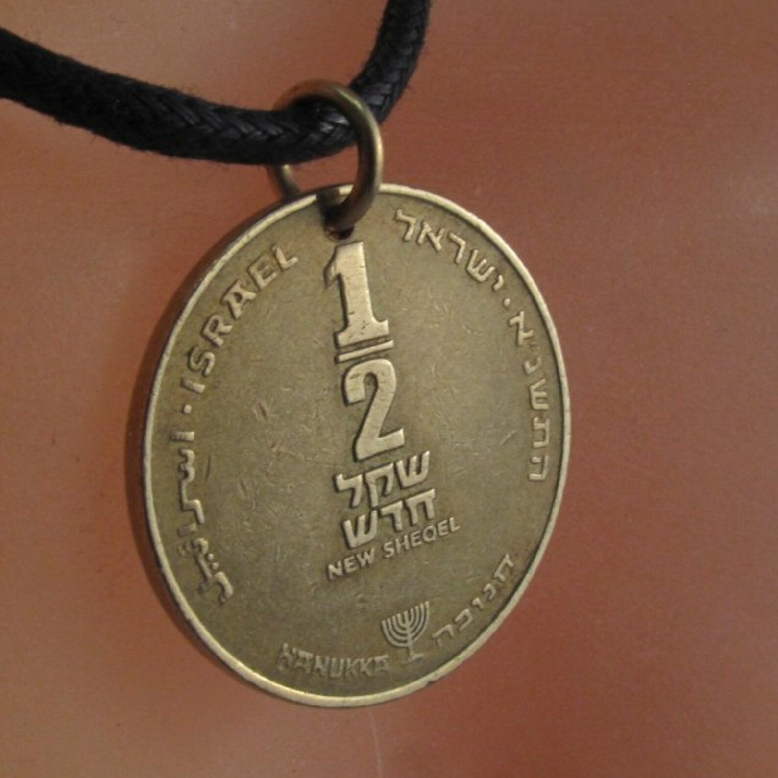 Israel Lyre NECKLACE. Israeli Coin Jewelry . Shekel / Music / | Etsy