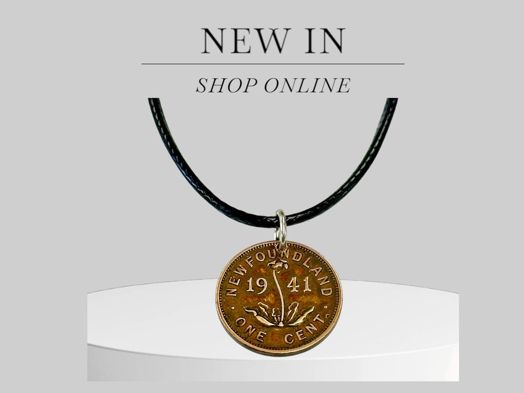 NEWFOUNDLAND Coin Necklace. Canadian Jewelry. Canada. Newfie. Penny ...
