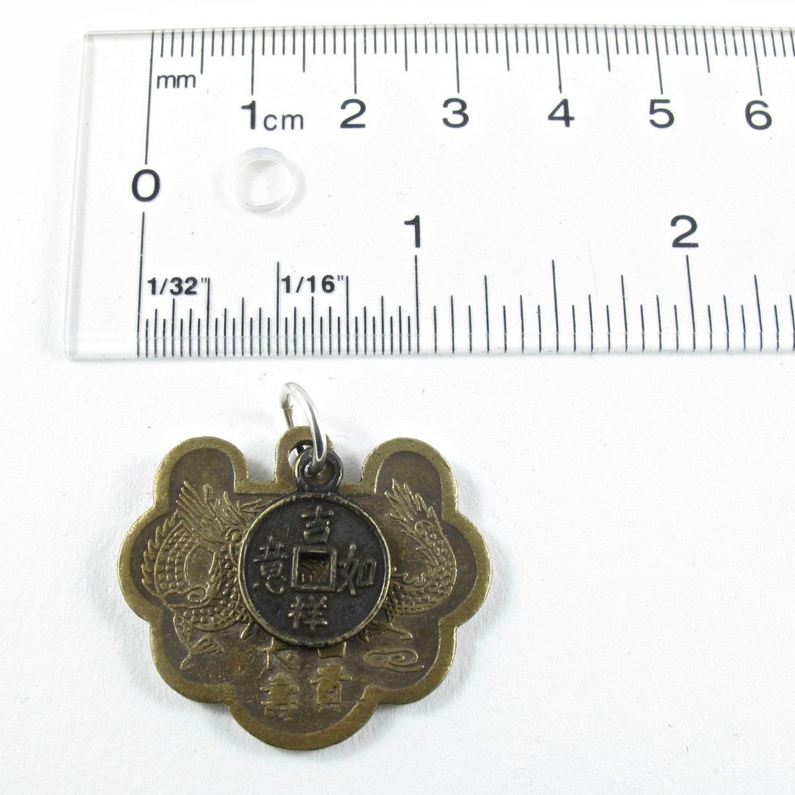 CHINESE Dragon Pendant. Phoenix Necklace. Chinese Coin Charm. - Etsy