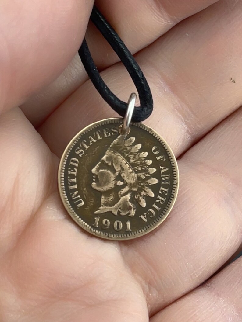 United States Penny Necklace Pendant - Penny Charm -indian Head Pendant ...