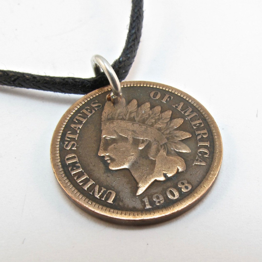 United States Penny Necklace Pendant Penny Charm indian - Etsy