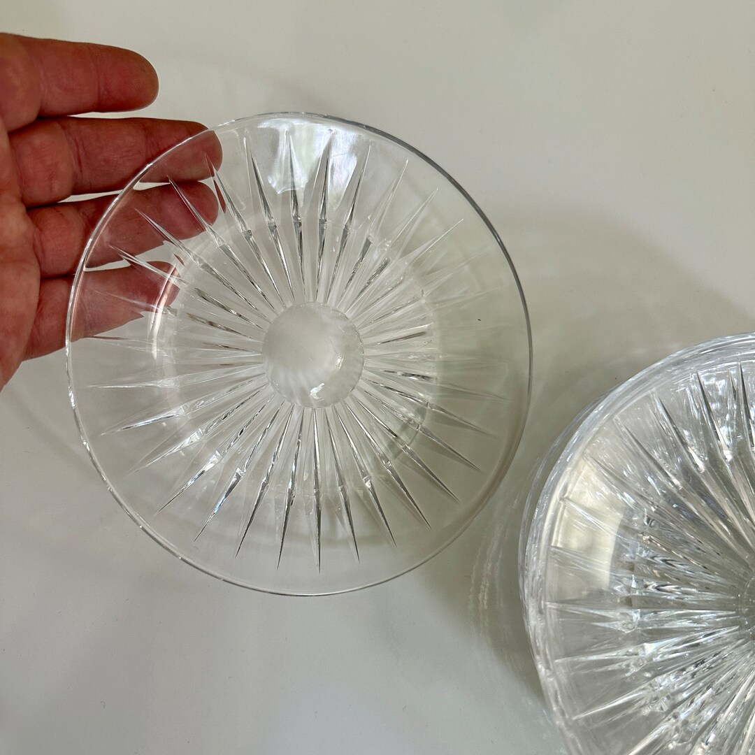 Val St. Lambert Balmoral Crystal Bread and Butter Plates Signed VSL 5 3 ...
