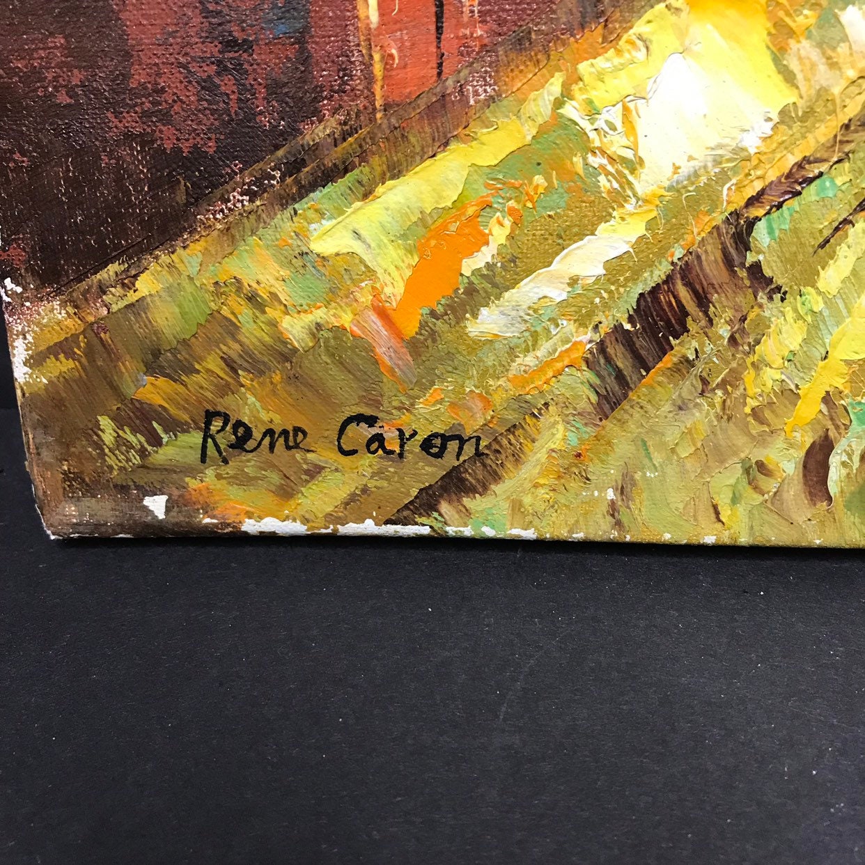 Original Signed oil painting by Rene Caron French | Etsy