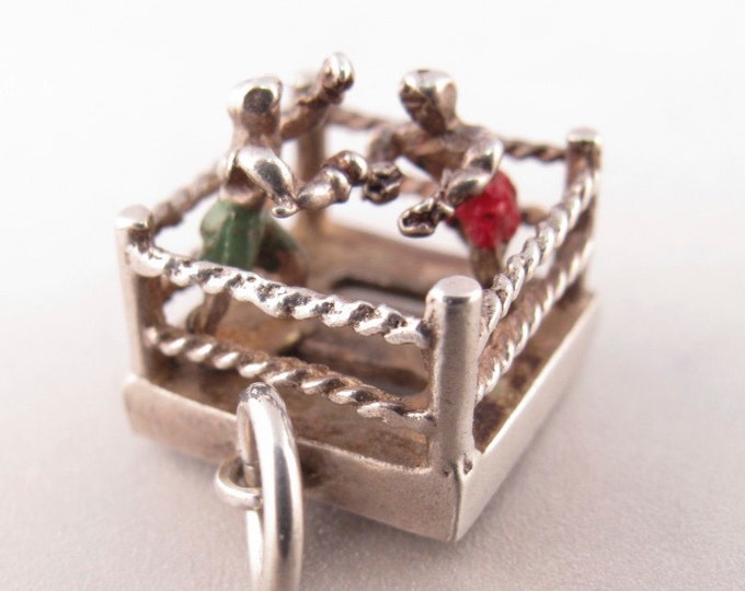 SILVER BOXING RING Charm. Mechanical Charm. Sterling Silver - Etsy
