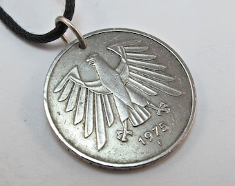 German Eagle Pendant and Necklace German 5 Mark Eagle Coin - Etsy