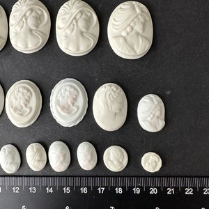 30 Porcelain Bisque Cameos for Jewelry Paint Your Own, Dollhouse ...