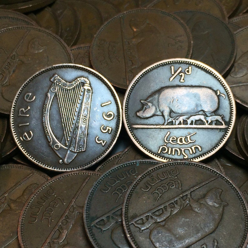 IRELAND Coin Necklace Jewelry. Irish Pig Pendant . Piglet. Year of the ...