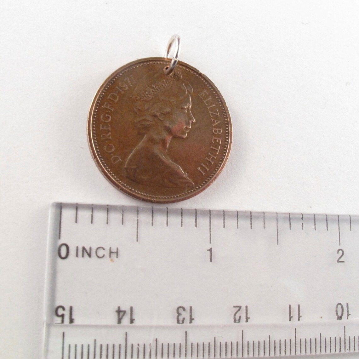 UK Tuppence Necklace. ENGLAND Coin Jewelry. Coin Necklace. Pence No ...