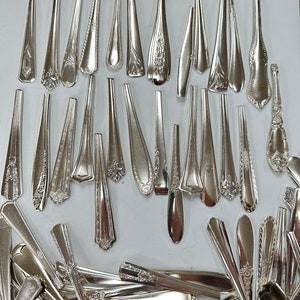 Flatware Spoon Ends - Silverplate Spoon Handles Crafting Spoon Jewelry ...