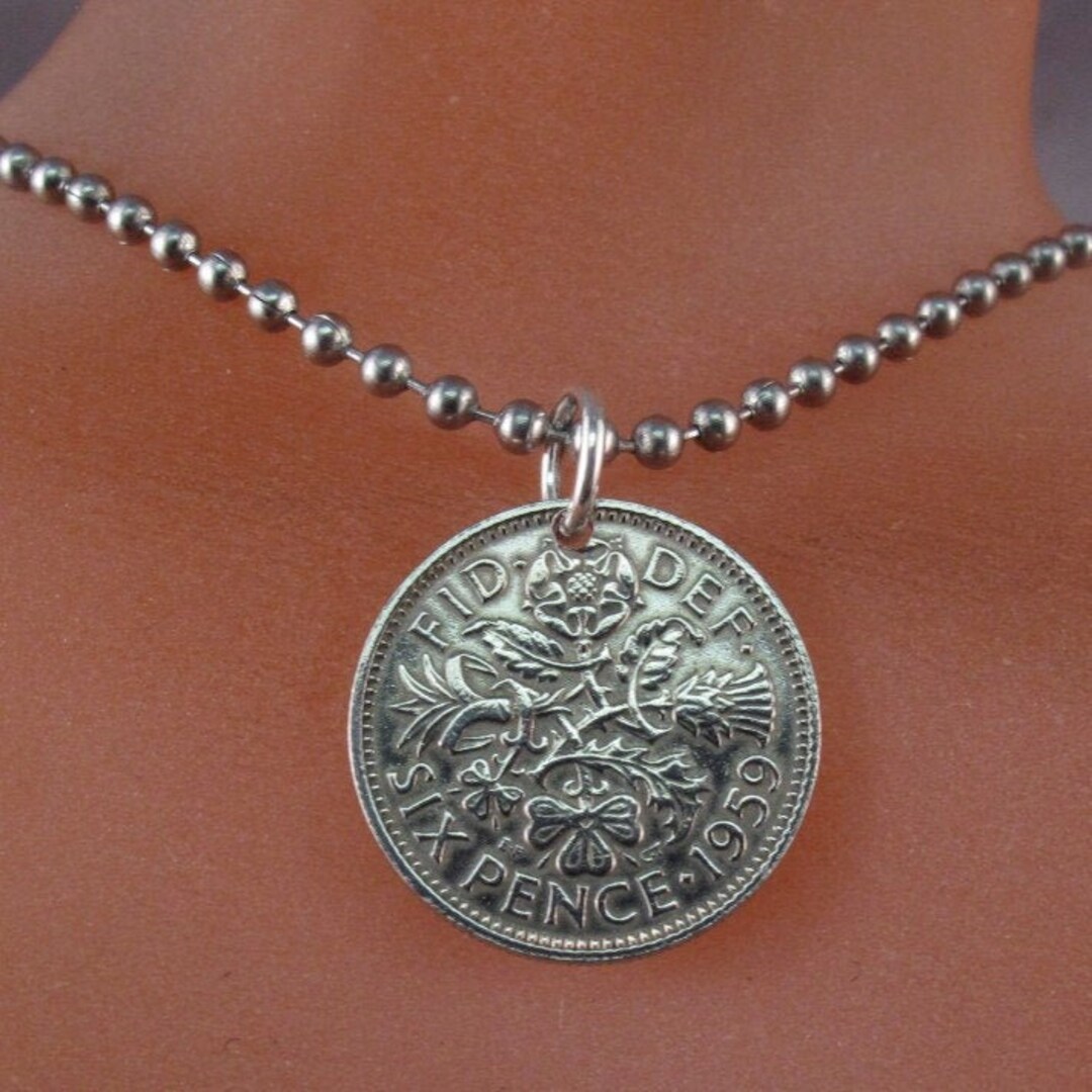 ENGLAND Necklace. Uk COIN JEWELRY . English Coin. Wedding Coin. Tudor ...