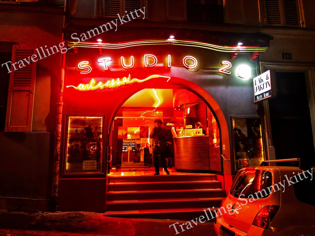 Studio 28, Paris, Movie Theater, Cafe, Cityscape, City Street, Night Photography, Montmarte ...